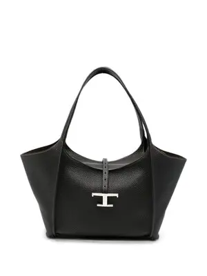 TOD'S T-timeless Small Leather Tote Bag - Black