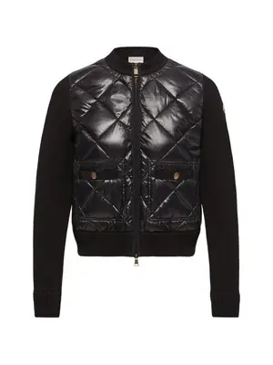Moncler Wool And Nylon Padded Cardigan