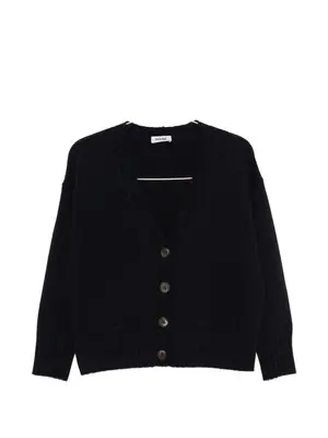 BASE Wool V-necked Cardigan - Blue