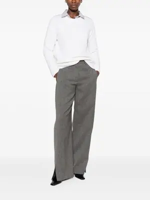 BASE Wool And Cashmere Crewneck Sweater - White