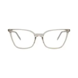 Saint Laurent Cat Eye-frame Recycled Acetate Optical Frames 'beige/transparent - Cream
