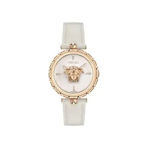 Versace Medusa Jewel Leather Watch 'rose - Gold