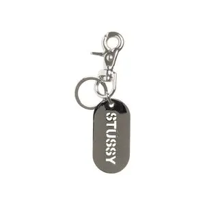 StÜssy Metal Tag Keychain - Silver
