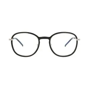 Saint Laurent Round-frame Injection Optical Frames /silver/transparent - Black