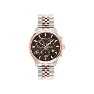 FERRAGAMO Duo Chrono Bracelet Watch 'two Tone - Silver