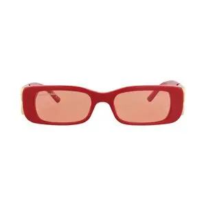 Balenciaga Square-frame Acetate Sunglasses /gold - Red