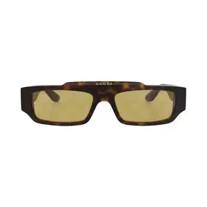 Gucci Square-frame Recycled Acetate Sunglasses 'havana/yellow - Brown