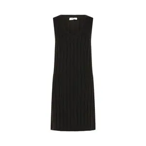FERRAGAMO Ribbed Knit Dress 'medium - Brown