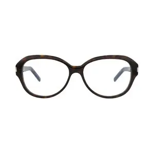 Saint Laurent Round-frame Acetate Optical Frames 'havana/transparent - Brown