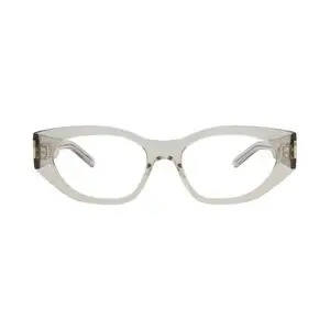 Saint Laurent Cat Eye-frame Recycled Acetate Optical Frames 'beige/transparent - Cream
