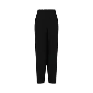 FERRAGAMO Cuffed Wide-leg Trousers - Black