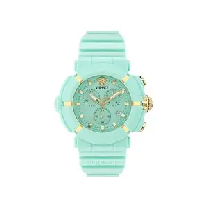 Versace Real Active Chrono Silicone Watch 'light - Blue