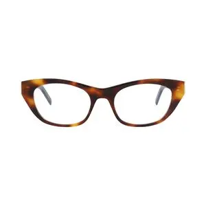 Saint Laurent Cat Eye-frame Acetate Optical Frames 'havana/transparent - Brown