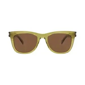 Saint Laurent Square-frame Recycled Acetate Sunglasses /brown - Green