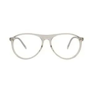 Saint Laurent Aviator-frame Recycled Acetate Optical Frames 'beige/transparent - Cream