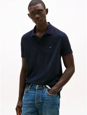Tommy Hilfiger Regular Fit Th Performance Jersey Polo - Navy