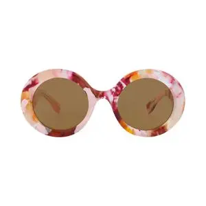 Gucci Round-frame Recycled Acetate Sunglasses /brown - Pink