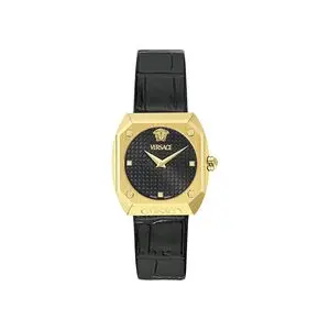 Versace Antares Leather Watch - Gold
