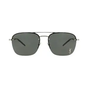 Saint Laurent Aviator-frame Metal Sunglasses /grey