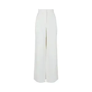 FERRAGAMO Wide-leg Linen Pants - White