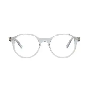 Saint Laurent Round-frame Acetate Optical Frames /transparent - Grey