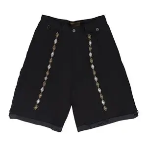 BIRTH OF ROYAL CHILD Gemstone Bermuda Shorts - Black