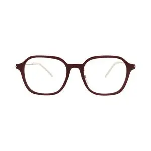 Gucci Square-frame Recycled Acetate Optical Frames 'burgundy/gold/transparent - Red