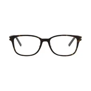 Saint Laurent Square-frame Recycled Acetate Optical Frames 'havana/transparent - Brown
