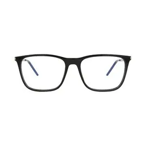 Saint Laurent Square-frame Acetate Optical Frames /silver/transparent - Black