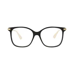 Gucci Square-frame Acetate Optical Frames /gold/transparent - Black