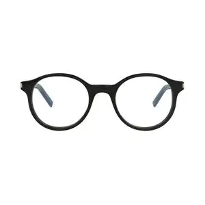 Saint Laurent Round-frame Acetate Optical Frames /transparent - Black