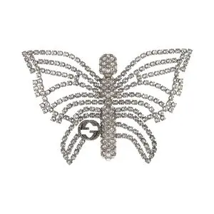 Gucci Crystal Embellished Butterfly Brooch