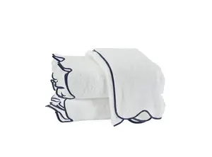 MATOUK Cairo Scallop Towel - Navy