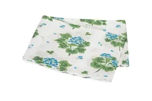 MATOUK Geranium Flat Bed Sheet - Blue
