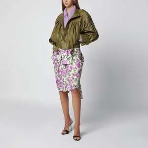 Chloé Eucalyptus Cropped Jacket With Leather Belt