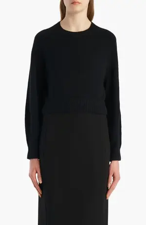 Khaite Masie Stretch Wool & Cashmere Sweater - Black