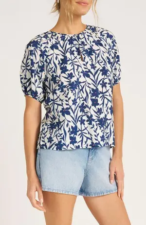 Matty M. Zia Floral Raglan Sleeve Top