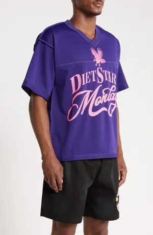 DIET STARTS MONDAY State Champs Mesh Practice Jersey - Purple/pink