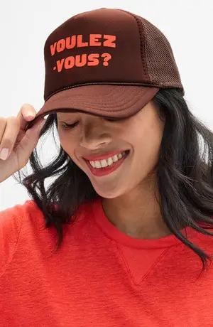Clare V. Voulez Vous Snapback Trucker Hat