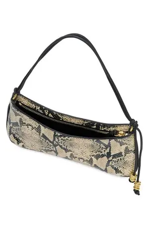 Rebecca Minkoff Reina Snake Embossed Leather Shoulder Bag