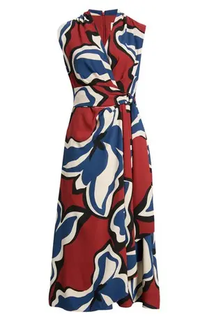 Anne Klein Surplice Wrap Midi Dress