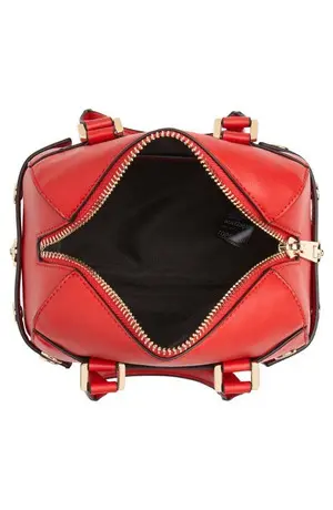 Topshop Bianca Studded Faux Leather Bowler Bag