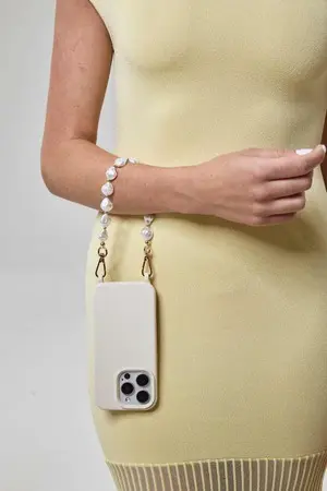 Cordée Cases Lune Baroque Pearl Phone Chain Set - Ivory