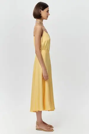 EXQUISE Aundray Fitted Concealed Zipper Flared Midi Skirt