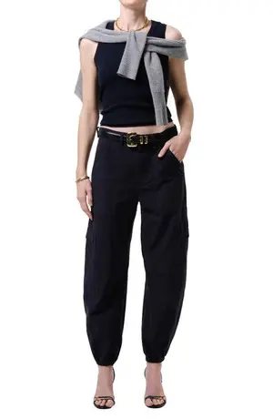 Citizens Of Humanity Ciela Bubble Hem Utility Pants - Navy