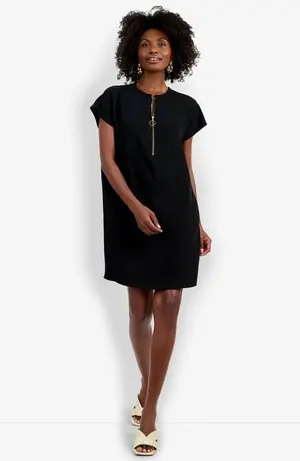 Trina Turk Georgette Mini Dress With Exposed Zip Detail