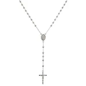 LENI JAMES The Classic Rosary Necklace - Silver