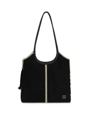 BELLE & BLOOM Back To Friends Suede Shopper - Black