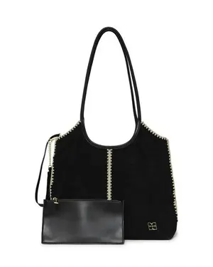 BELLE & BLOOM Back To Friends Suede Shopper - Black