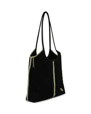 BELLE & BLOOM Back To Friends Suede Shopper - Black